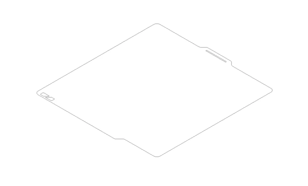 Bambu X1/P1P/P1S Bed Plate DXF - For cutting stickers / garolite / etc ...