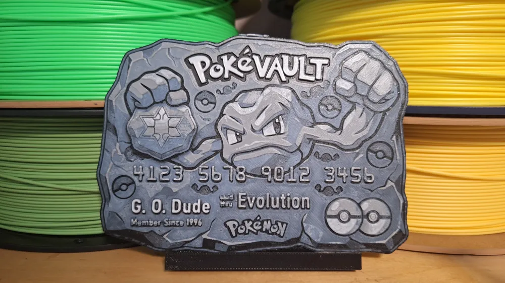 Pokevault Geodude Card - Free 3D Print Model - MakerWorld