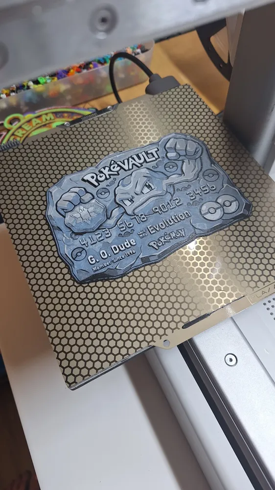 Pokevault Geodude Card - Free 3D Print Model - MakerWorld