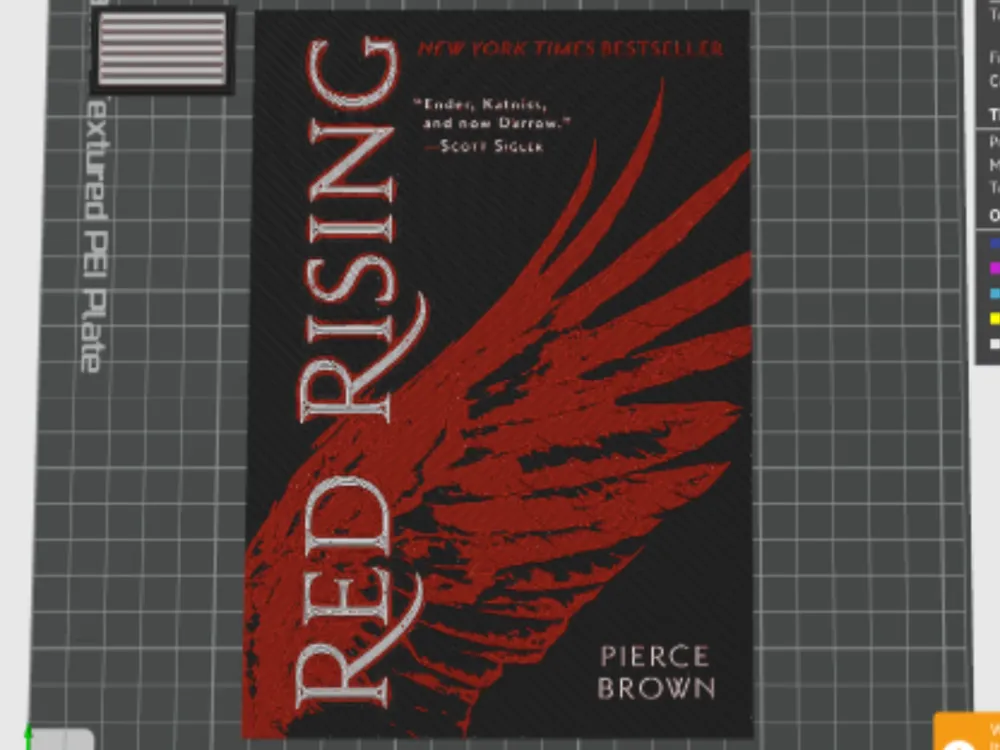 Red Rising Book Cover by CJ - MakerWorld
