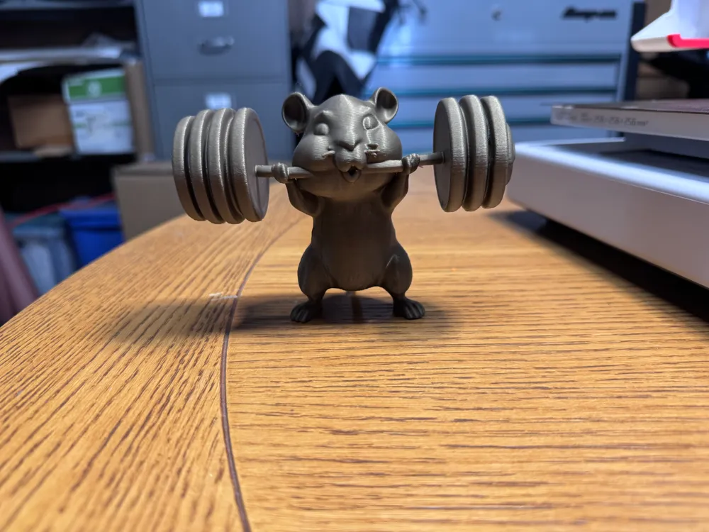 Swole Hamster – The Weightlifting Champ - Free 3D Print Model - MakerWorld