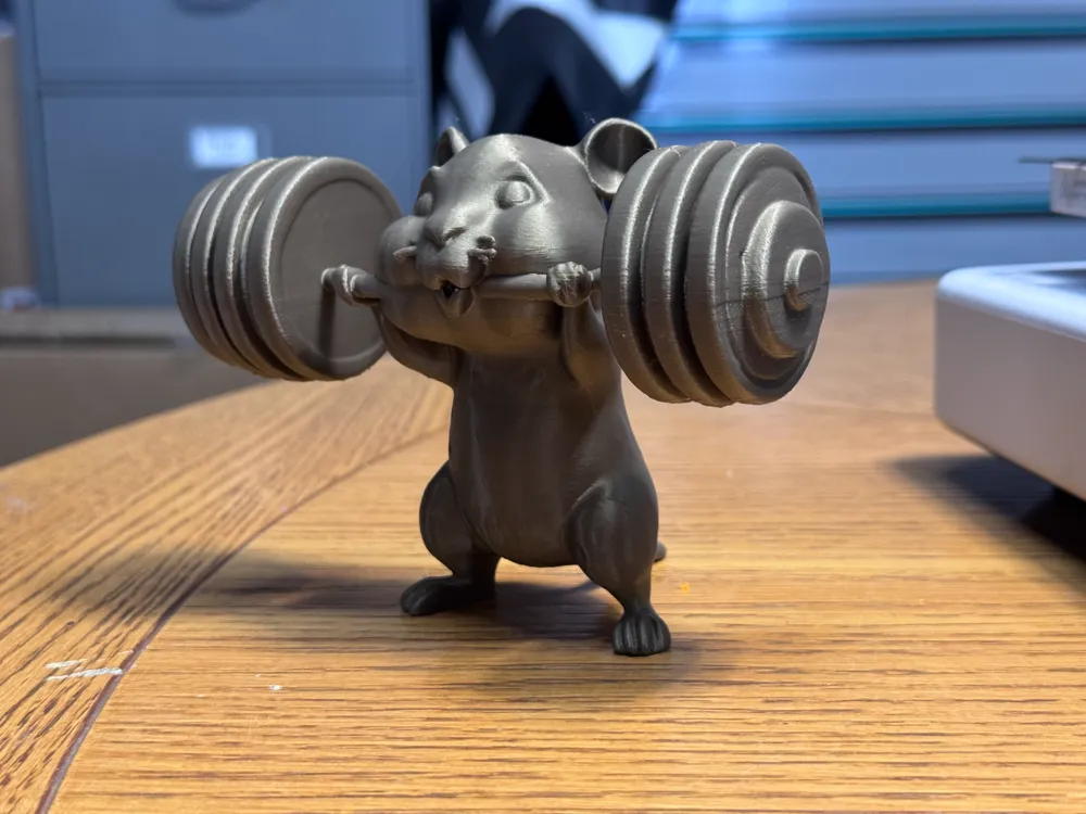 Swole Hamster – The Weightlifting Champ - Free 3D Print Model - MakerWorld