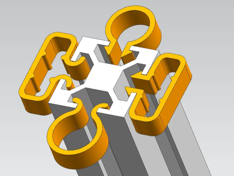 3030 European standard aluminum profile (2.0mm) wire clip cable ...