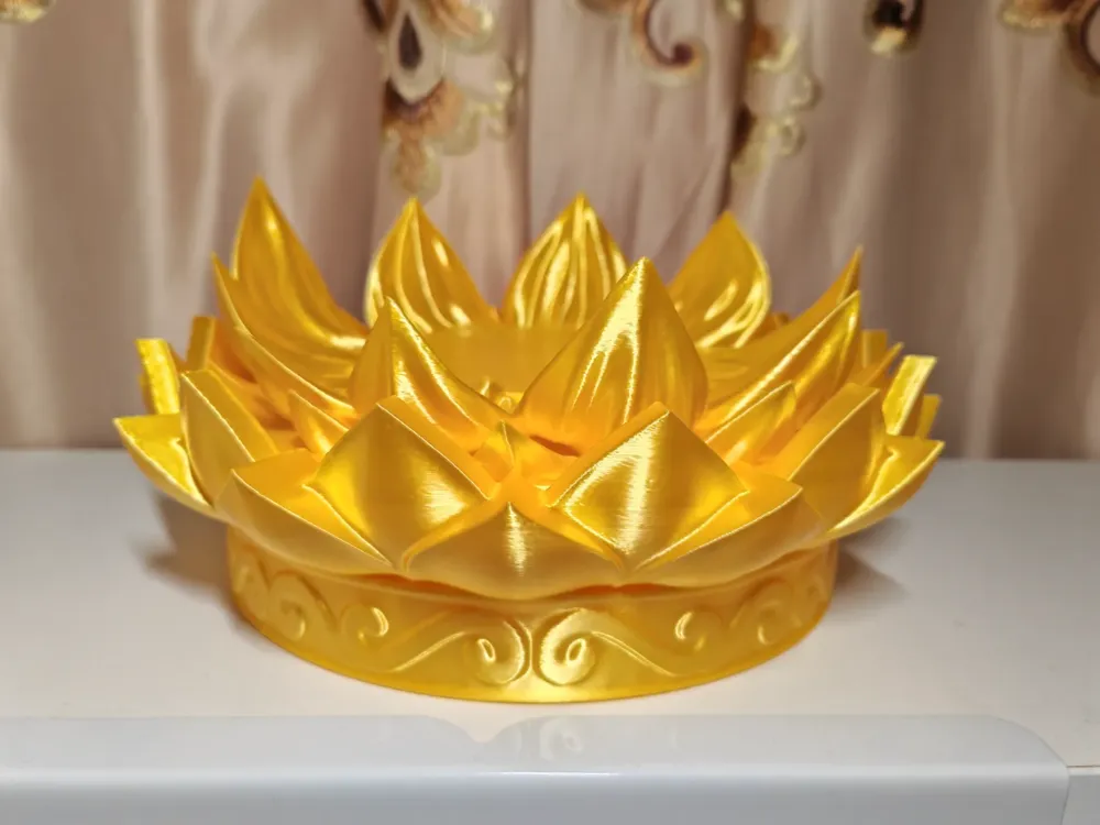 Lotus Display Stand, Small Golden Lotus Base by 超梦 - MakerWorld