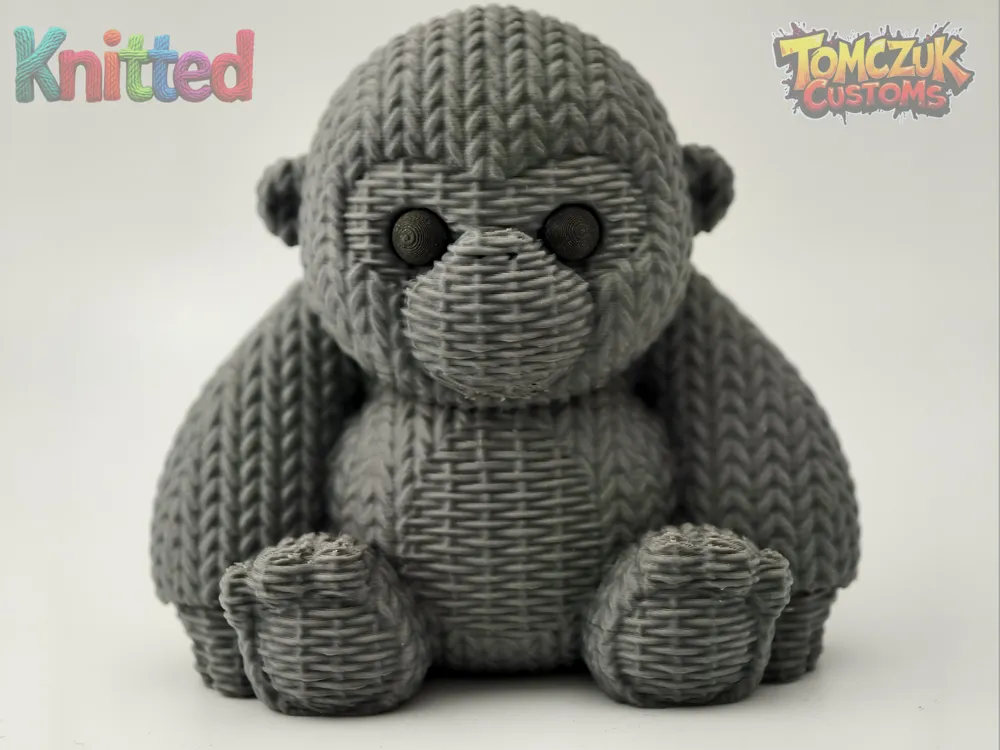 Knitted Gorilla – Strong and Sweet! - Free 3D Print Model - MakerWorld