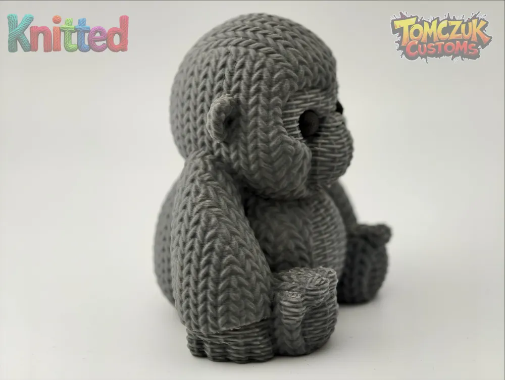 Knitted Gorilla – Strong and Sweet! - Free 3D Print Model - MakerWorld