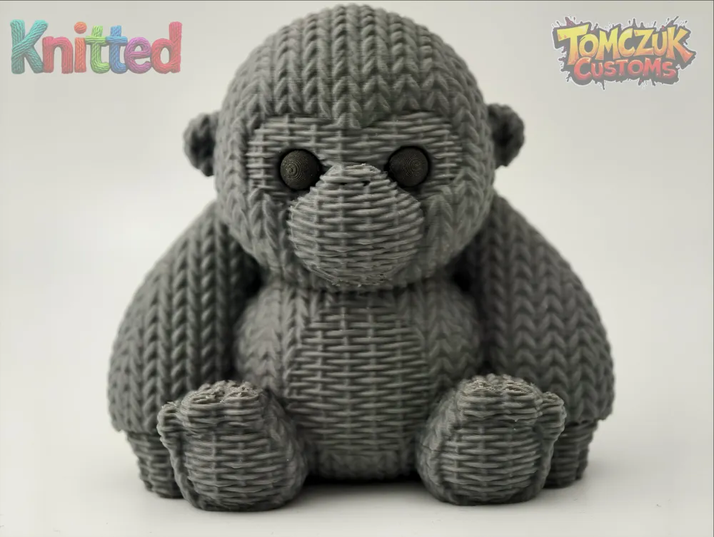 Knitted Gorilla – Strong and Sweet! - Free 3D Print Model - MakerWorld