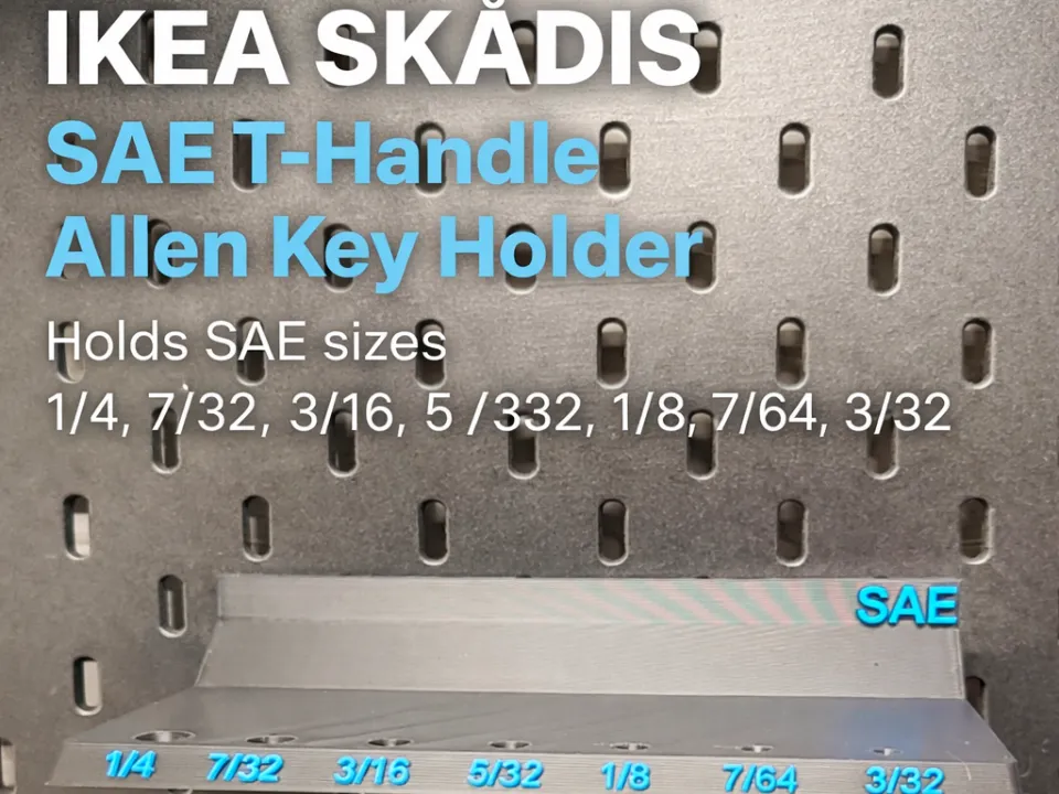 IKEA SKADIS SAE T-Handle Allen Key Holder - Free 3D Print Model ...