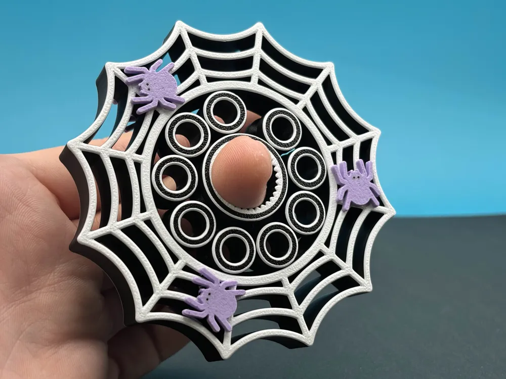 "Cobwebs" Halloween Fidget Spinner • Heavy Duty - Free 3D Print Model ...