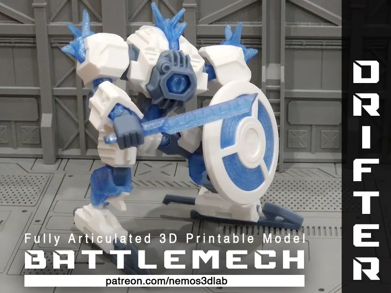 BattleMech - Drifter - Free 3D Print Model - MakerWorld