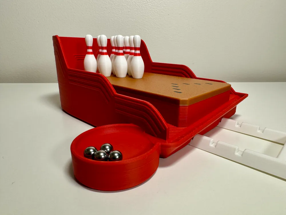 Bowling Game - Marble Arcade Series by ozarkexpeditions MakerWorld: Download Free 3D Models