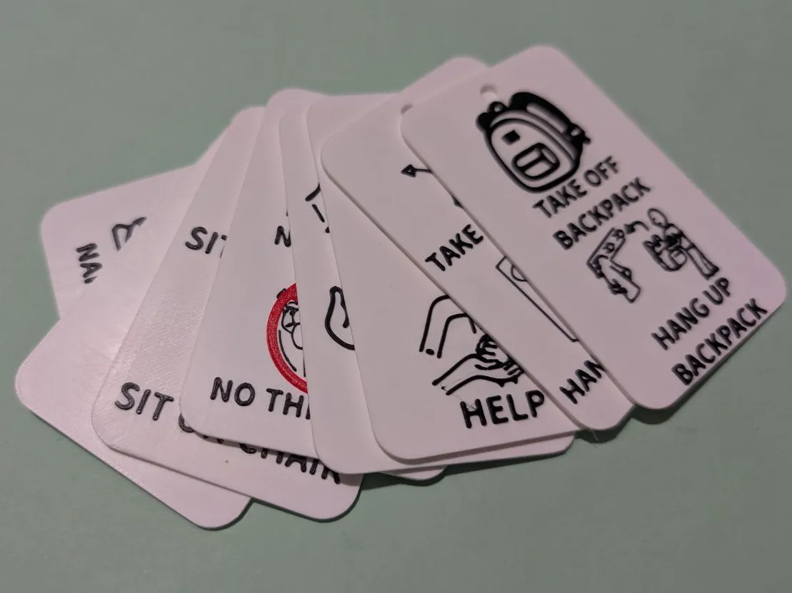 Classroom Visual Cue Cards - Free 3D Print Model - MakerWorld