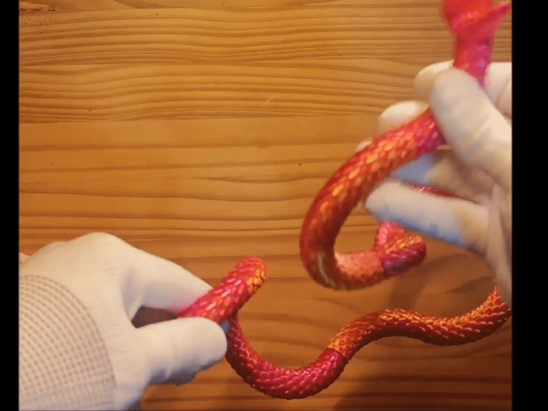 JIG JIG SNAKE Rolling Tangle 2025 Articulated Stress Relief Toy Snake ...