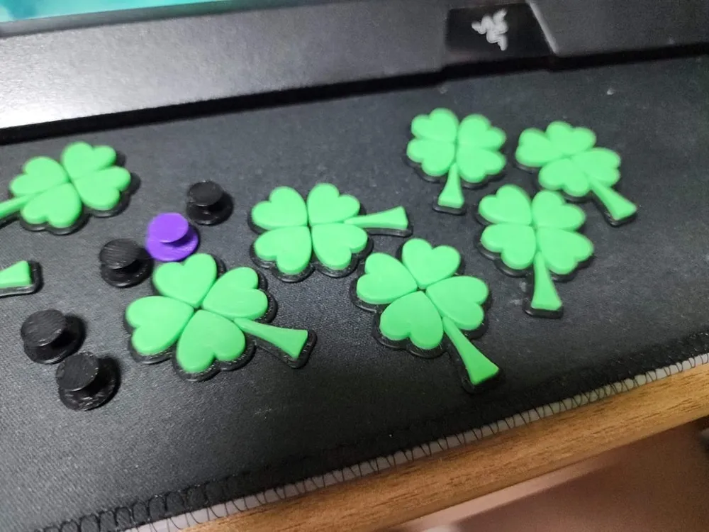 four leaf clover, 4leaf , crocs jibbitz by GyuLee - MakerWorld