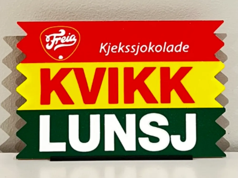 Kvikk Lunsj logo by Roedpus - MakerWorld