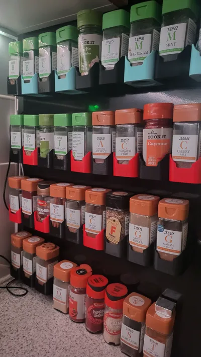 Tesco Slim Spice Rack Organiser v2 by reptilebeats - MakerWorld