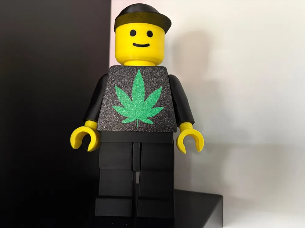 Brickman Cannabis 20cm Figure 500% - Free 3D Print Model - MakerWorld