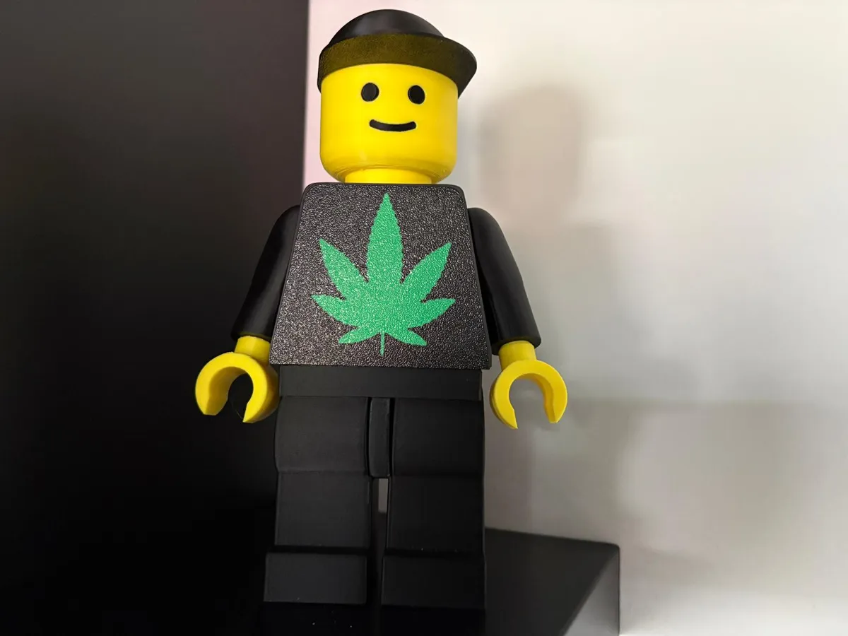 Brickman Cannabis 20cm Figure 500% - Free 3D Print Model - MakerWorld