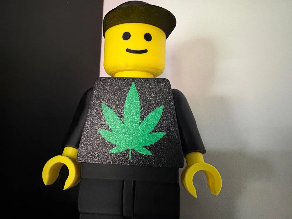 Brickman Cannabis 20cm Figure 500% - Free 3D Print Model - MakerWorld