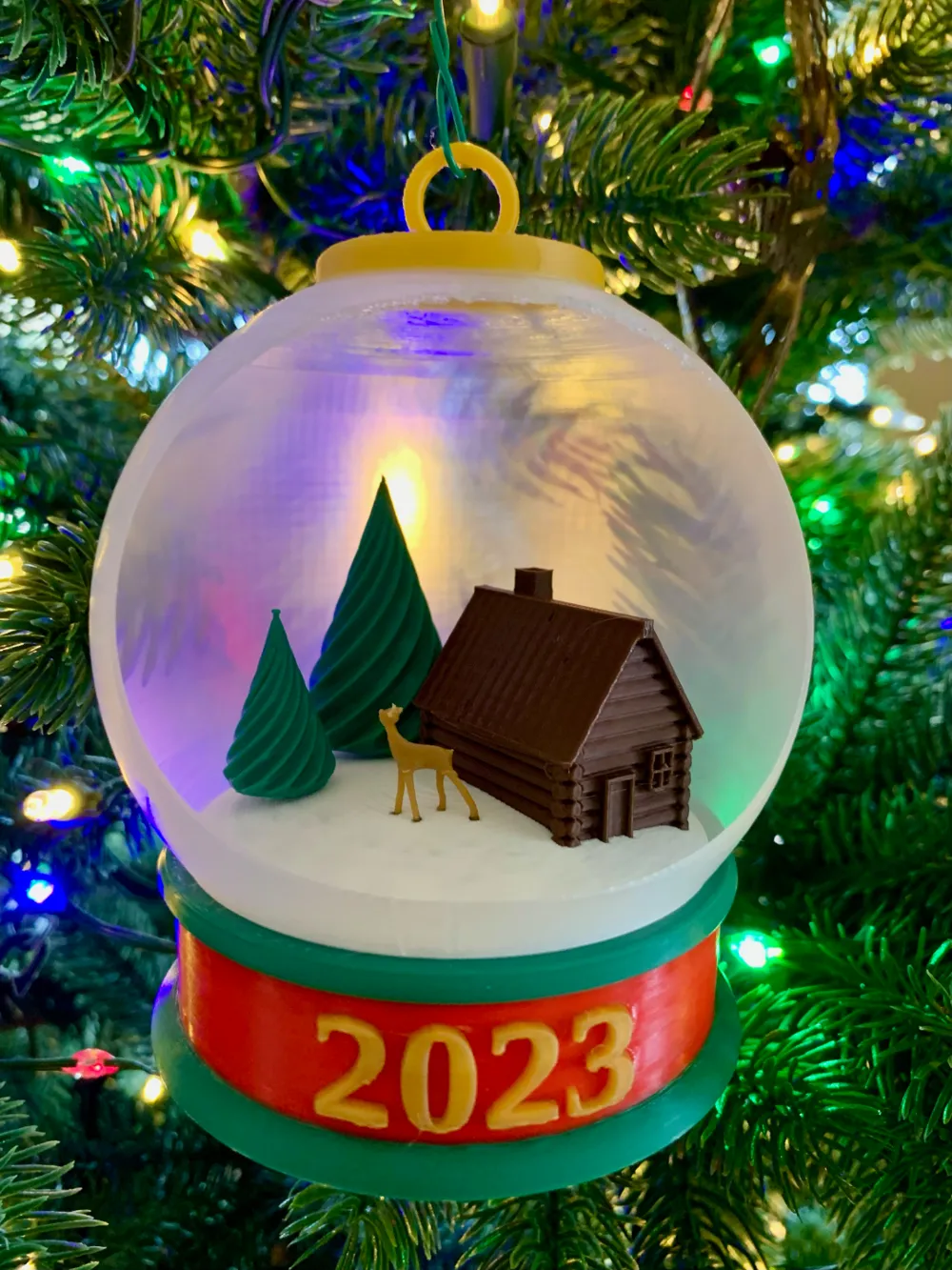 Holiday Christmas Ornament 2023 - Snow Globe by Billycobra03 - MakerWorld