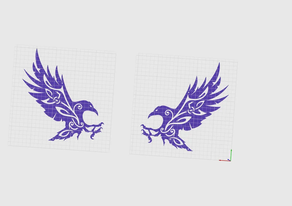Viking Crow 2D wall art - Free 3D Print Model - MakerWorld