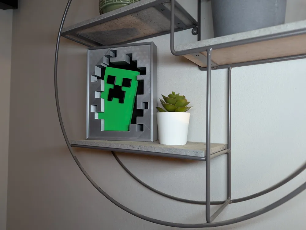 Minecraft Creeper Wall Box Art by DelPrints MakerWorld: Download Free ...