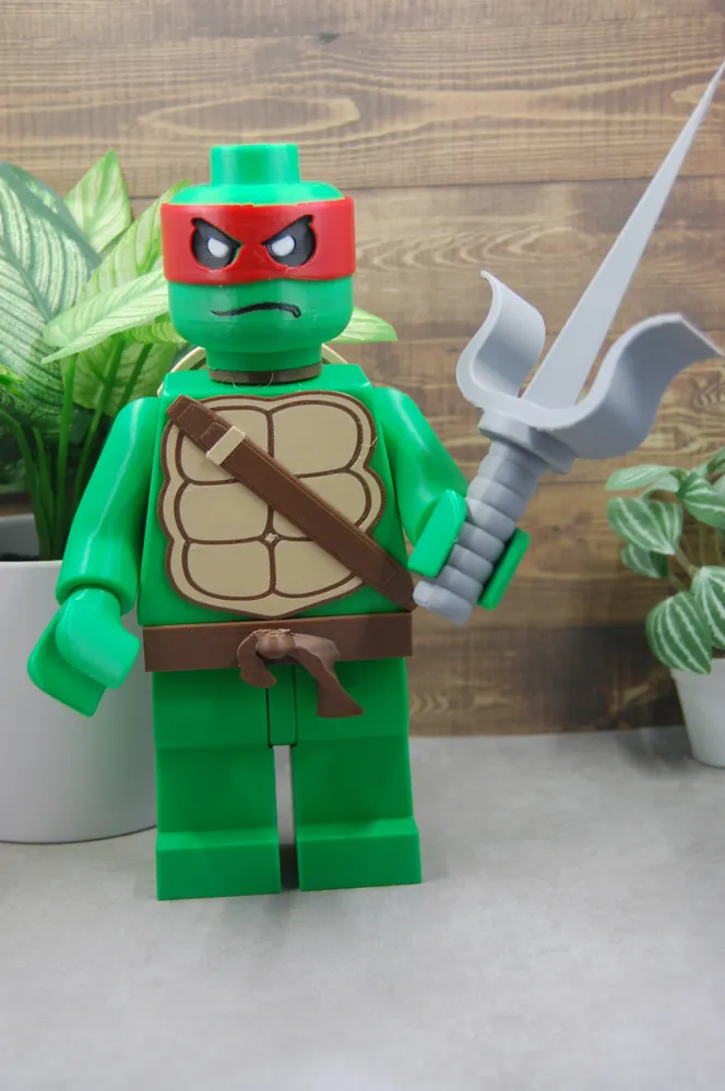 Ninja Turtle Brick -Raphael (500%) - Free 3D Print Model - MakerWorld