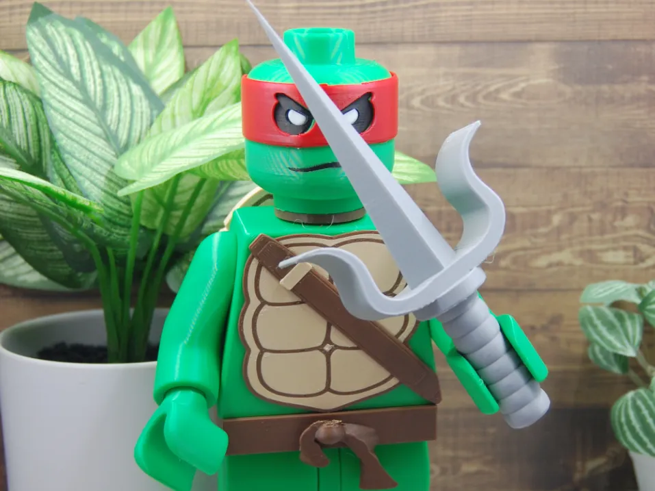 Ninja Turtle Brick -Raphael (500%) - Free 3D Print Model - MakerWorld