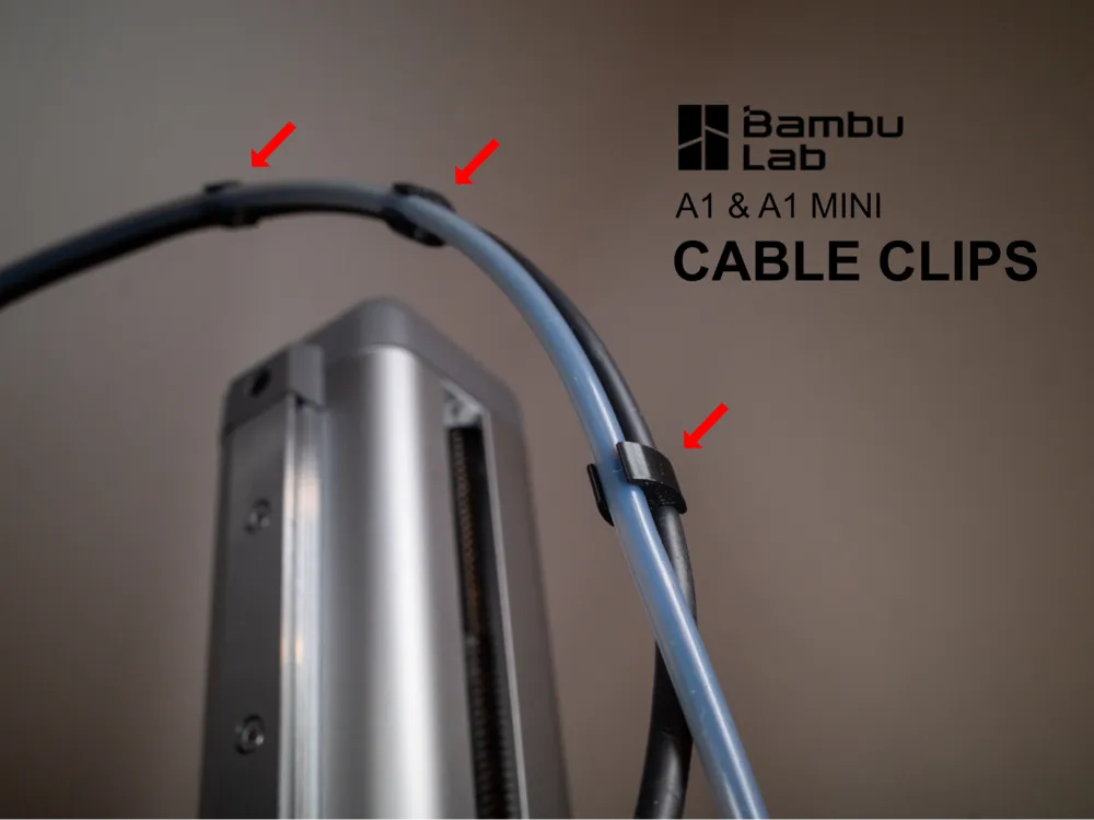 Cable clips for bambu A1 and A1 mini printers by JaKubina - MakerWorld