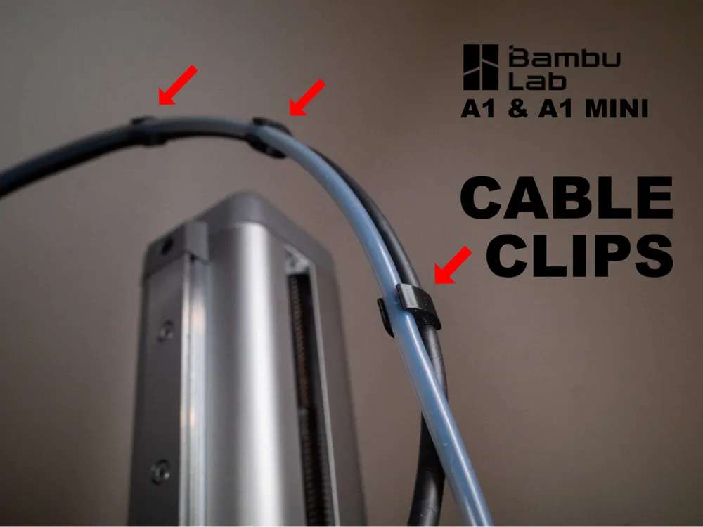 Cable Clips Bambu Lab A1 & A1 Mini 3d printers - Free 3D Print Model ...