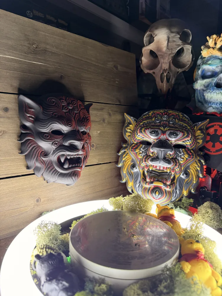 Lobo del Fuego Wolfman Mask sugar skull colorstack - Free 3D Print ...