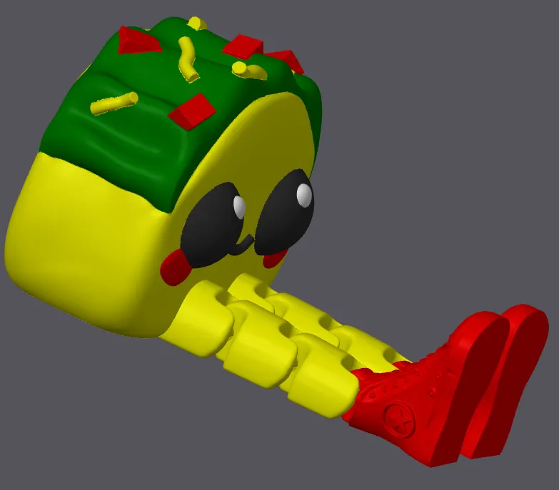 Happy Taco with Legs (and Chucks!) by jambabydesigns MakerWorld ...