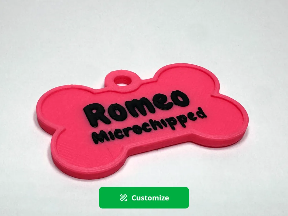 Dog Tag Generator - Bone - Free 3D Print Model - MakerWorld