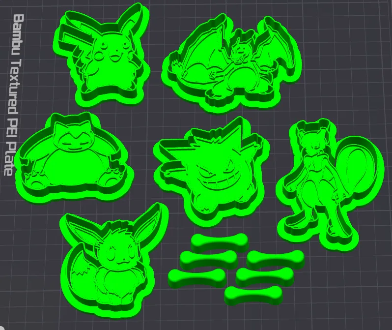 Cortadores de Galletas – Pokémon Pikachu, Eevee, Charizard - Modelo de ...