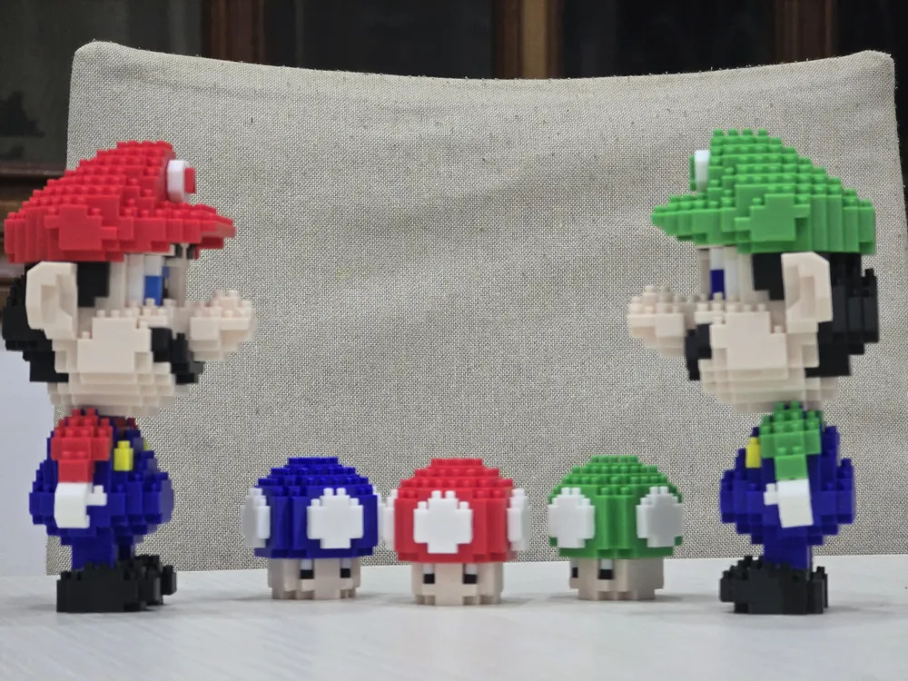 Luigi Super Mario Brick-Built Style by Andrew Sims MakerWorld: Download ...