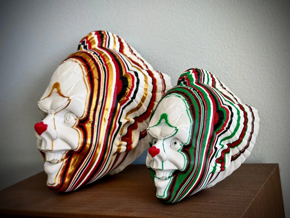 Pennywise Layered Mask – Unique ColorStacked - Free 3D Print Model ...