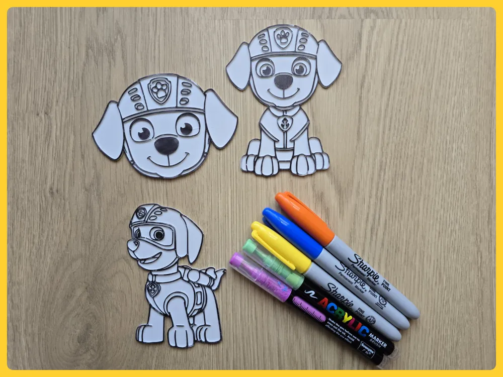 Zuma Paw Patrol Diy Coloring No Ams Fun Gift by Merilno3D MakerWorld ...