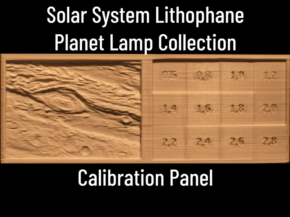 Solar System Lithophane Calibration Panel Remixed by FritzPeppone MakerWorld: Download Free 3D ...