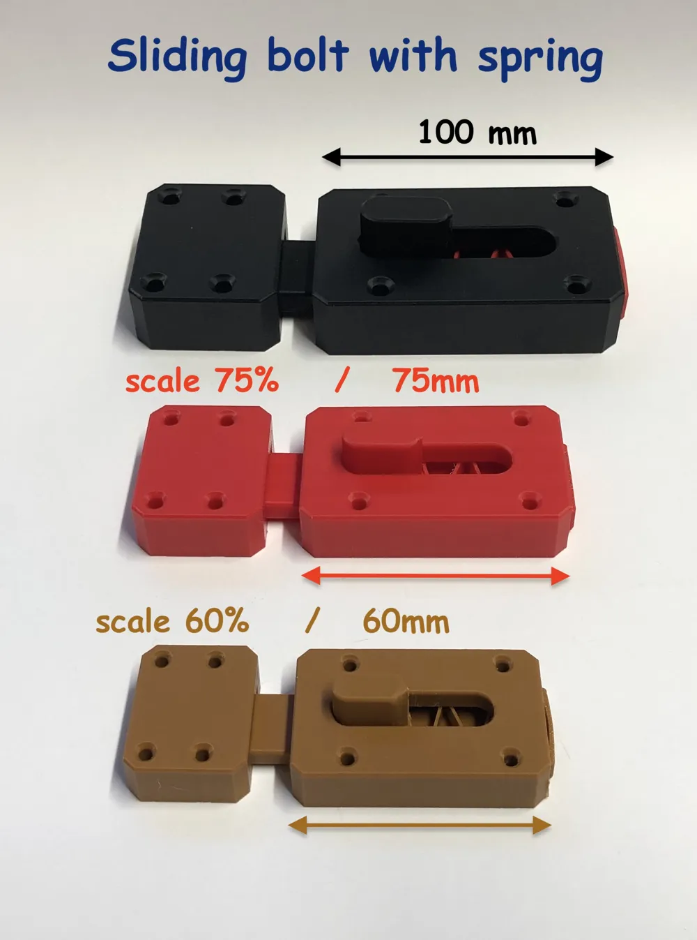 Spring-loaded latch - Free 3D Print Model - MakerWorld