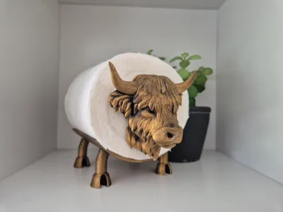 Highland Cow - Toilet roll - Toilet Paper Holder - Free 3D Print Model ...