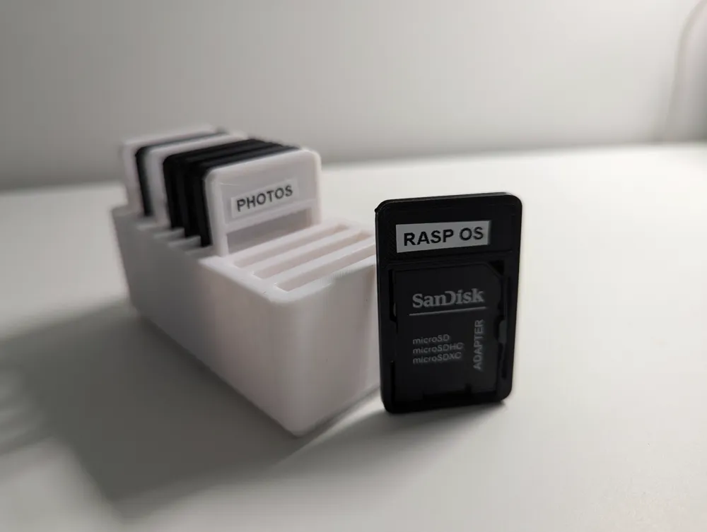 SD Card Case With Label Holder Gridfinity by tsarrrstudio - MakerWorld