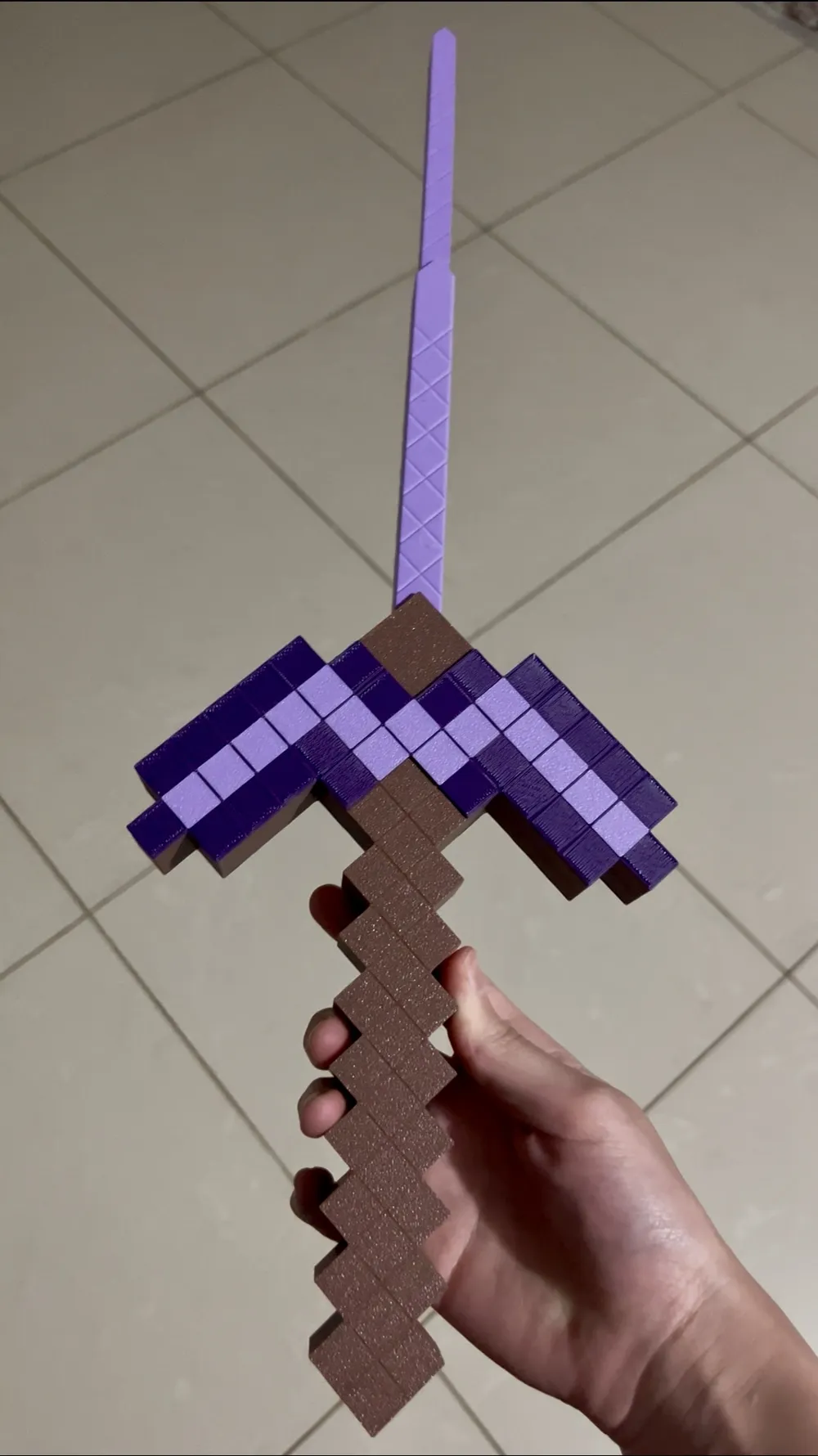 Minecraft Pickaxe - Extendable by LC_3D MakerWorld: Download Free 3D Models