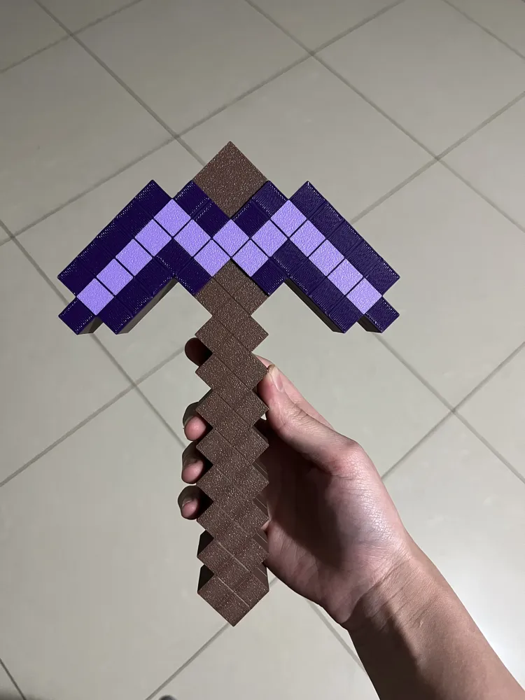 Minecraft Pickaxe - Extendable by LC_3D MakerWorld: Download Free 3D Models