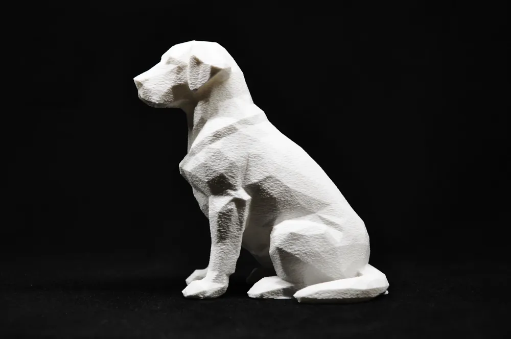 Modern Sitting Labrador Statue - Free 3D Print Model - MakerWorld