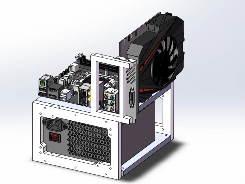 ITX open test platform rack, ITX motherboard, ATX power supply, A1 mini ...
