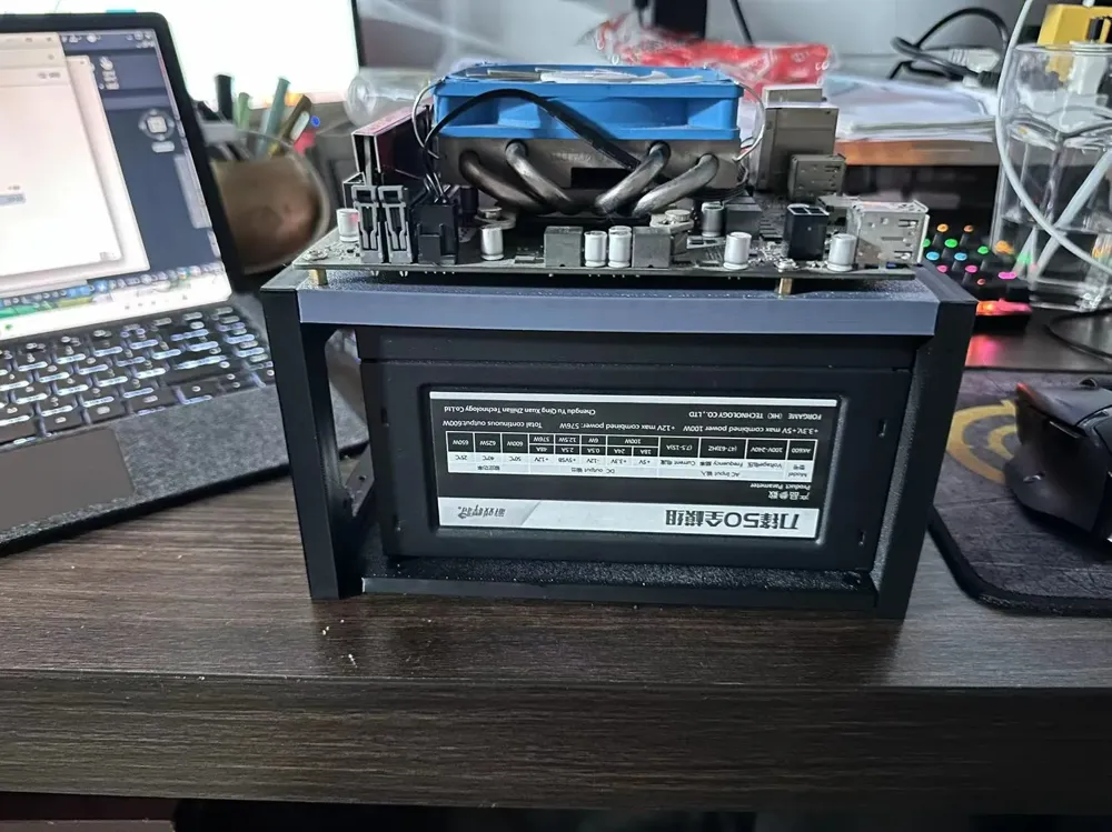 ITX open test platform rack, ITX motherboard, ATX power supply, A1 mini ...