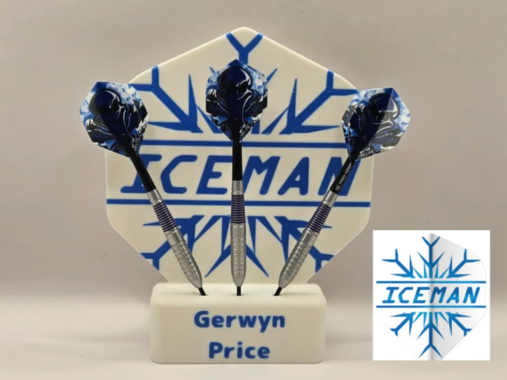 Gerwyn Price "The Iceman" Dart Display Stand by p666buc MakerWorld: Download Free 3D Models