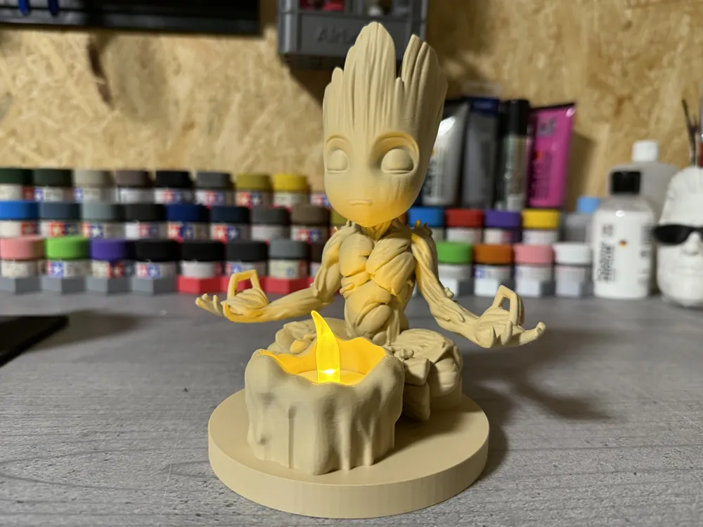 Baby Groot LED Tealight by Hammelwade MakerWorld: Download Free 3D Models