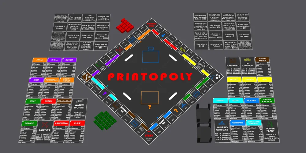 PRINTOPOLY - Monopoly Inspired Board Game by Fabian Olczak MakerWorld ...