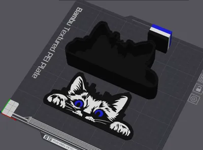 Peekaboo Cat Lightbox by e_engvall - MakerWorld